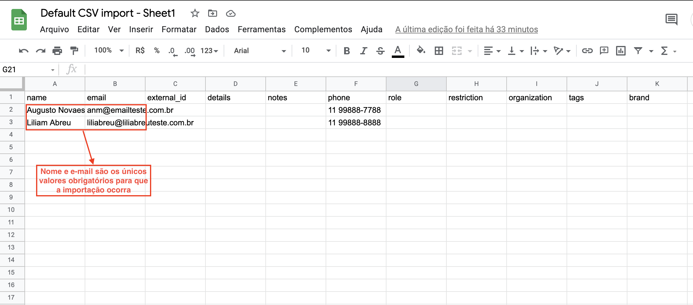 Como realizar importação em massa de usuários e organizações - CSV ...